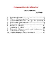 Components Based Architecture - Advanced Software Paradigms | CSCI 210 - Docsity
