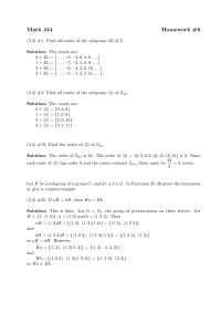 Homework 6 Solutions - Introduction Abstract Algebra I | MATH 444 - Docsity