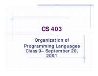 Static Scope, Scope Nesting in C++, Dynamic Scope | CS 403 - Docsity
