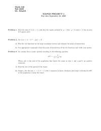 Project 1 on MAPLE - Intermediate Calculus | MATH 240 - Docsity