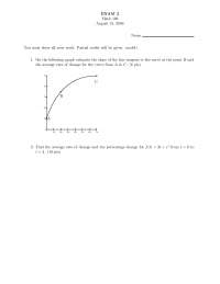 Exam 2 - Math 106 | Applied Math-Intro Calculus | MATH 106 - Docsity