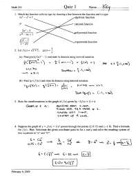 4 Solved Problems in Quiz 1 on Analytical Geometry and Calculus I ...