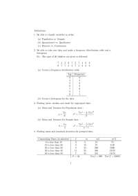 Questions with Answers - Basic Statistics | MAT 112 - Docsity