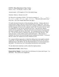 Handouts: Matrices, Alternate List ADT | COSC 350 - Docsity