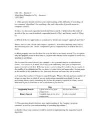 Assignment on Algorithms Example | Overview of Computer Science | CSC ...