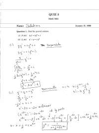 Engineering Mathematics - Exam 3 Solutions - Fall 2008 | MATH 3321 - Docsity