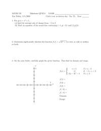 Take Home Quiz 6 - College Algebra | MATH 110 - Docsity