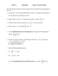 Practice Problems Exam 4 - Calculus II | MATH 173 - Docsity