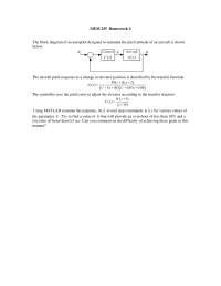 Homework 4 - Introduction to Controls | MEM 255 - Docsity