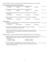 9 Questions on Mathematical Modeling - Assignment | MATH 1101 - Docsity