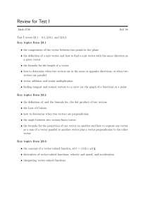 Review Sheet Exam 1 - Multivariable Calculus | MATH 2730 - Docsity