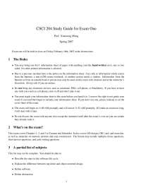 Study Guide for Exam 1 - Introduction to Computer Science II | CSCI 204 - Docsity