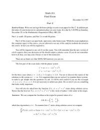9 Solved Answer of Ordinary Differential Equation and Linear Algebra | MATH 211 - Docsity