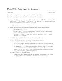 3 Problems on Introduction to Abstract Algebra - Assignment | MATH 3510 - Docsity