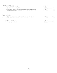 Mathematical Modeling - Solved Quiz 3 | MATH 1101 - Docsity