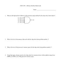 Homework Questions Unsolved - Memory Interface | CSCI 2150 - Docsity