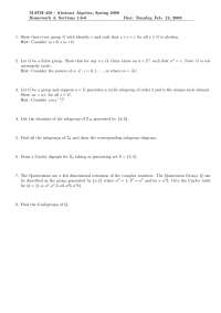 Homework 4 Practice - Abstract Algebra | MATH 458 - Docsity