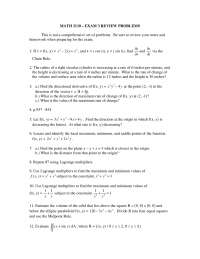 Review Exam 3 - Calculus and Analytic Geometry III | MATH 2110 - Docsity