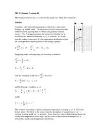 Solved Sample Problems on Heat Transfers - Homework | ME 323 - Docsity