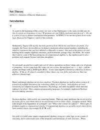 Set Theory - Elements of Discrete Mathematics I | MTH 231 - Docsity