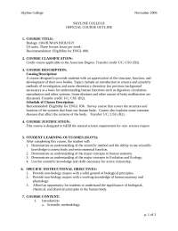Course Outline for Human Biology | BIOL 130 - Docsity