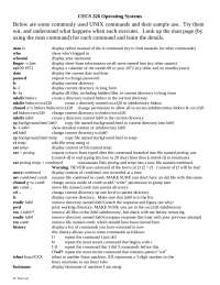 Commonly Used UNIX Commands - Handout | CECS 326 - Docsity