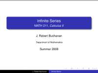 Exam - Infinite the Series - Calculus 2 | MATH 211 - Docsity