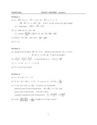Exam 1 Problems with Answers - Calculus III | MATH 2433 - Docsity