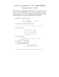 5 Solved Questions Exam 1 - Ordinary Differential Equations | MATH 211 - Docsity