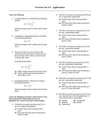 Exercise 5: Applications - College Algebra | MATH 1310 - Docsity