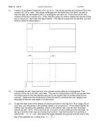 Lab 10: Applied Optimization - Calculus I | MATH 131 - Docsity