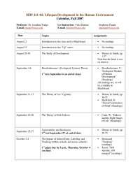 Human Development Across LifeSpan - Review Sheet | HDF 211 - Docsity