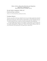 Homework 4 - Electricity and Magnetism | PHYS 132 - Docsity