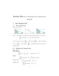 The Integral Test: Comparison Tests - Calculus II | MATH 1432 - Docsity