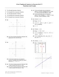 Functions and Graphs - Exercise Problems Answers | MATH 1300 - Docsity