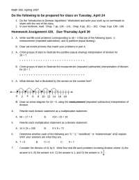 Topics in Math Elementary Teachers I - Sample Questions - Problem Set ...