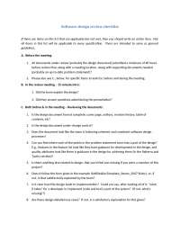 Software Design Review Checklist - Senior Project I | CSSE 497 - Docsity