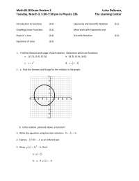 Exam 2 Review | Intermediate Algebra | MATH 0110 - Docsity