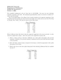 Numerical Analysis - Homework 3 Practice | MATH 375 - Docsity