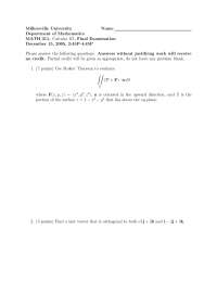 Practice Final Exam - Calculus 3 | MATH 311 - Docsity