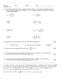 Practice Test 4 - 13 Questions on Calculus II | MATH 132 - Docsity