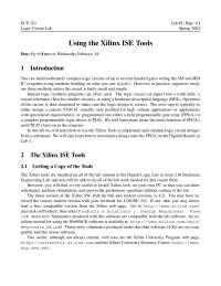 Using the Xilinx ISE Tools - Logic Circuit Lab | ECE 241 - Docsity