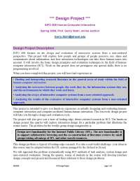 Design Project on Human-Computer Interaction | INFO 608 - Docsity