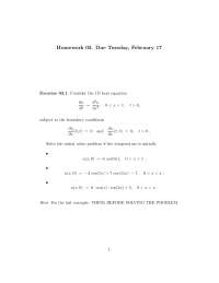 5 Solved Exercises on Heat Equation - Assignment 3 | MATH 3363 - Docsity