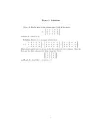 Exam 2 - Reduced Echelon Form, Rank of Matrix - Linear Algebra | MATH ...