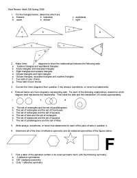 Mathematics for Elementary Teachers II - Final Review | MATH 236 - Docsity