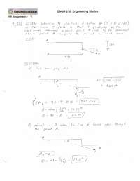 3 Solved Problems on Engineering Statics - Homework 9 | ENGR 210 - Docsity
