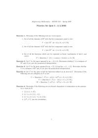 Quiz 3 - 5 Exercises on Engineering Mathematics | MATH 3321 - Docsity