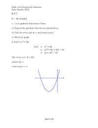 Pre-Calculus - Homework with Solution | MATH 1650 - Docsity