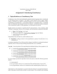 Topicalization as a Constituency Test | LINGUIST 401 - Docsity